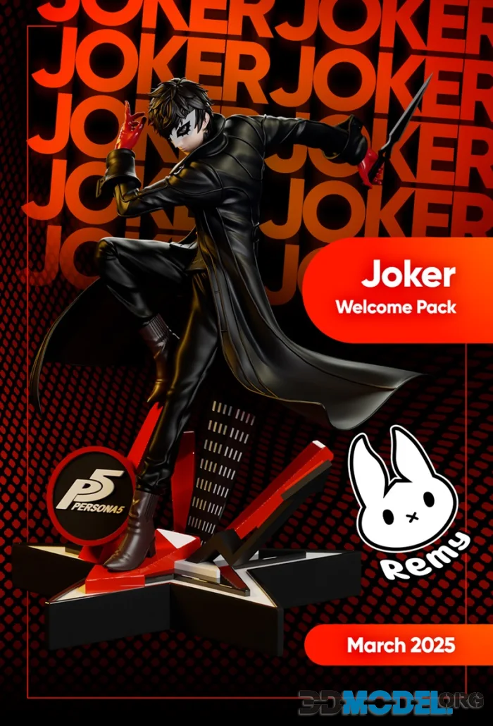 3D Model – Remy Sculpts - Joker Persona 5 Royal – Printable