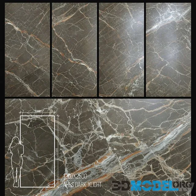 3D Model – Ceramic Tile Urbatek Xlight 1200X2500 Ares Dark