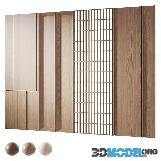3D Model – Decorative wood panels 3