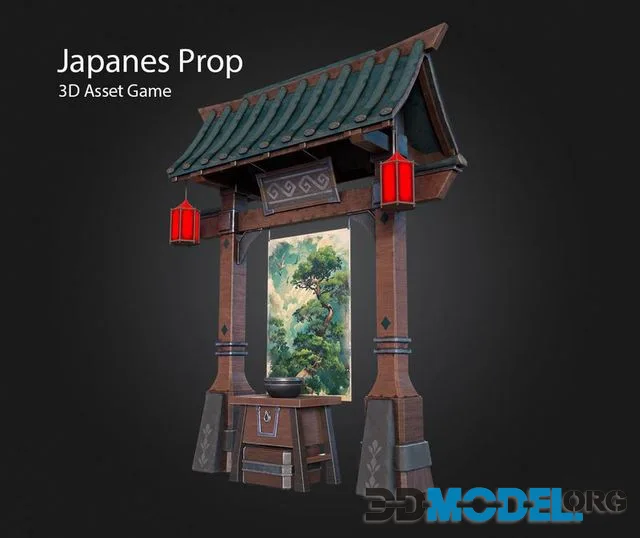 3D Model – Japanese Prop Low-poly (PBR)