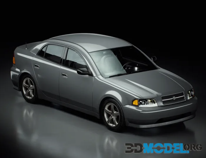 3D Model – Kitbash3D - Essentials City Cars - Sedan