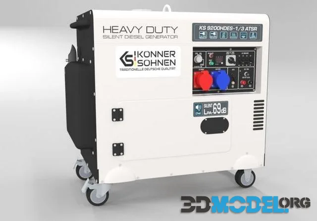 3D Model – Konner Sohnen KS 9200HDES ATSR Power Generator 18 HP (PBR)