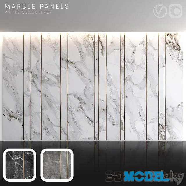 3D Model – Marble panels 2