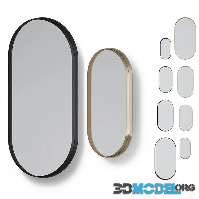 3D Model – Mirror set 1 (2 colors, 4 sizes)