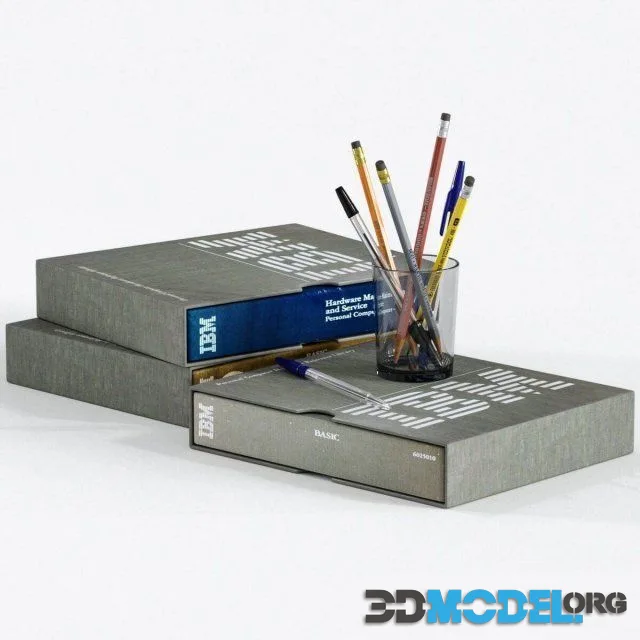 3D Model – Pencils and pens