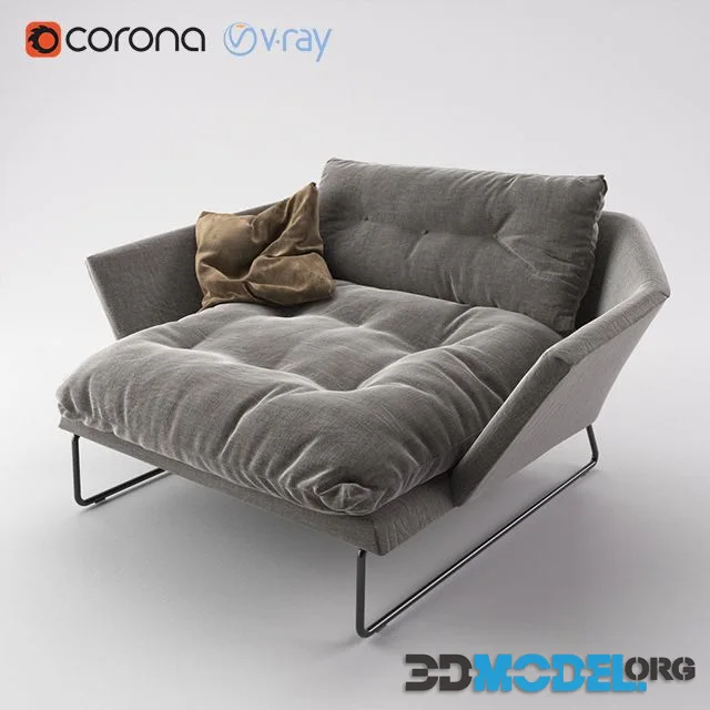 3D Model – Saba Italia NEW YORK SUITE chair