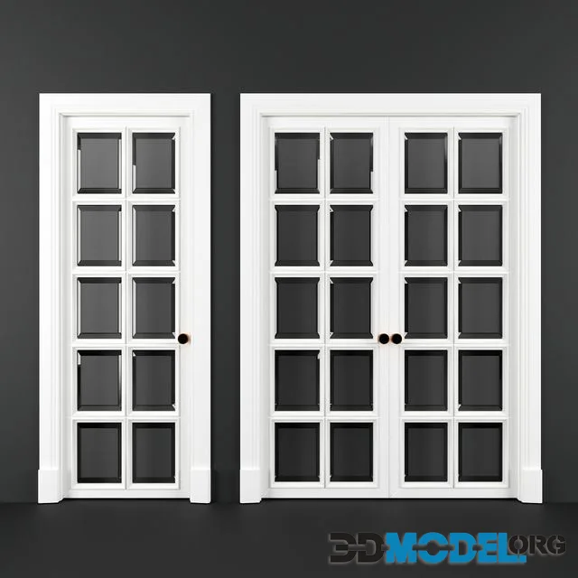 3D Model – Set of classic doors