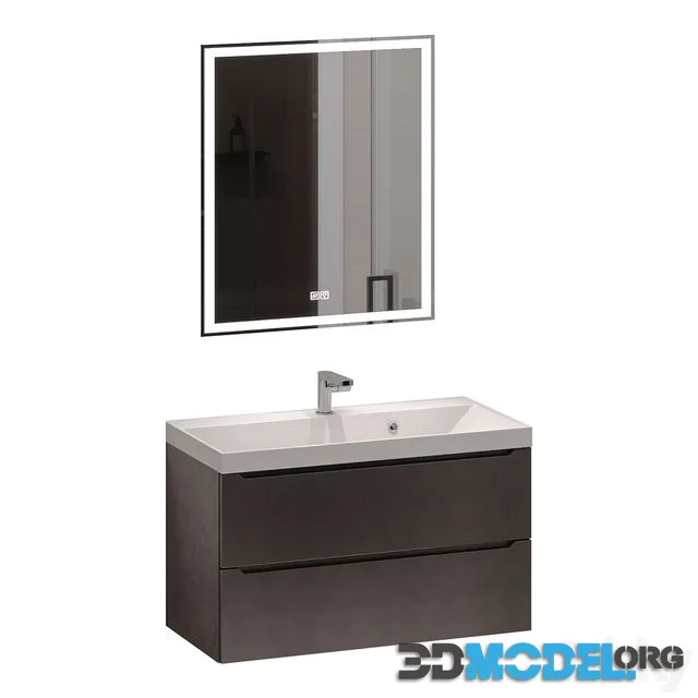 3D Model – Vanity Unit with Washbasin Uperwood Tanos 90 cm