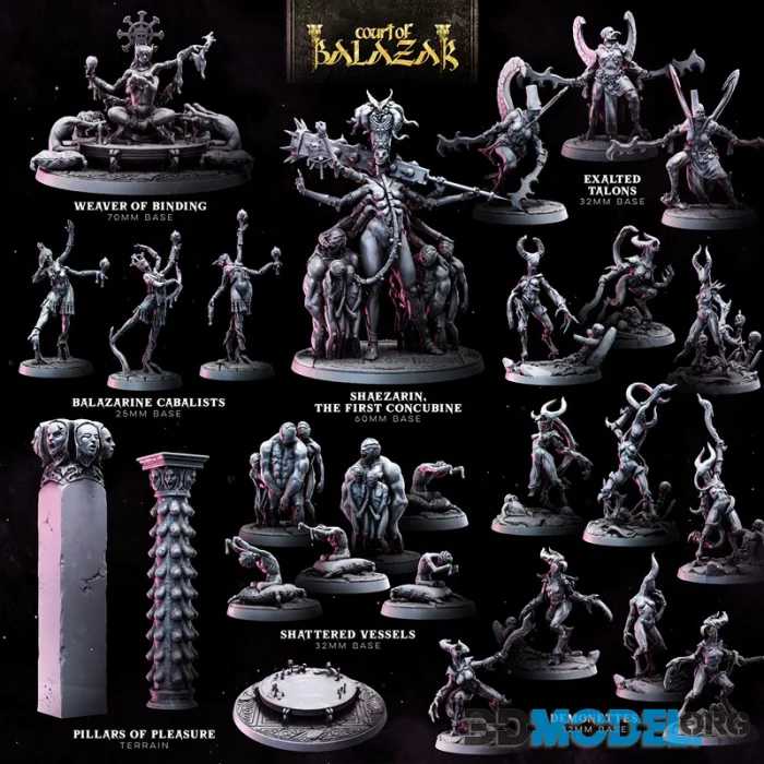 3D Model – Bestiarum Miniatures - The Cabal of Languor - Balazar's ...
