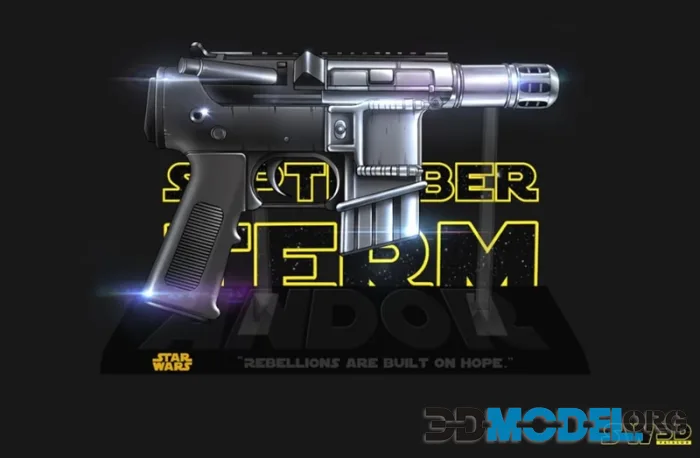3D Model – SW3D - Cassian Andor Blaster Blastech A280-CFE – Printable