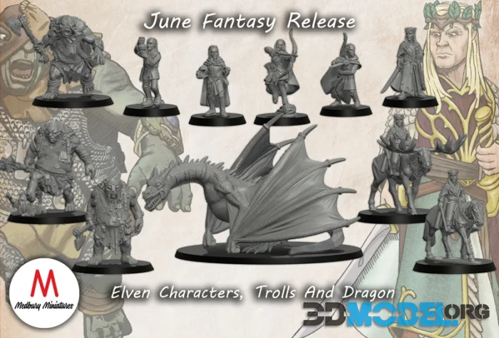 3D Model – Medbury Miniatures - Fantasy June 2025 – Printable