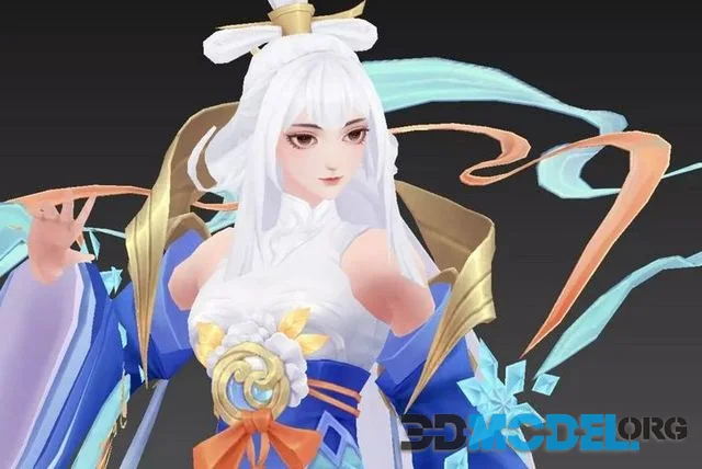 3D Model – Bai yaoyi Low-poly (PBR)