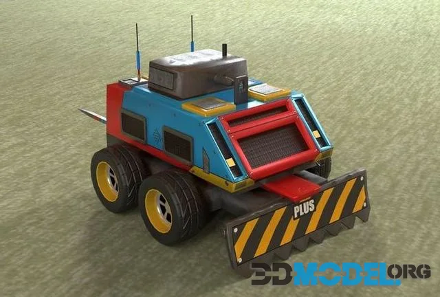 3D Model – Battle Bot – Carbide Plus Low-poly (PBR)