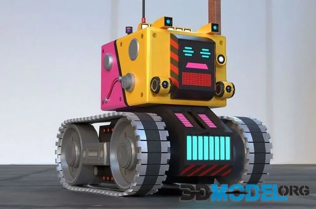 3D Model – Battle Bot – Titan Reaper Mini Low-poly (PBR)