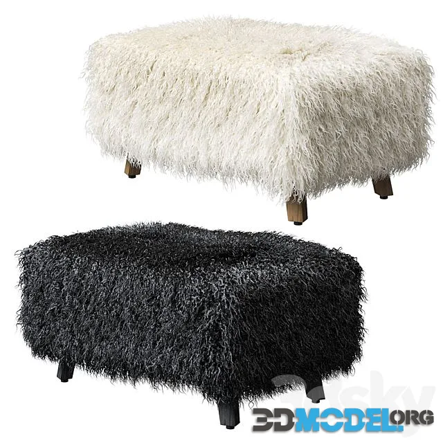 3D Model – Cabana Footstool Yeti Timothy Oulton