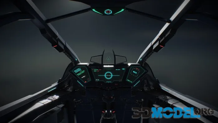 3D Model – Cockpit Space Fighter (PBR)