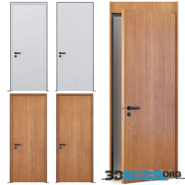 3D Model – Concealed door with floating platband effect Mode