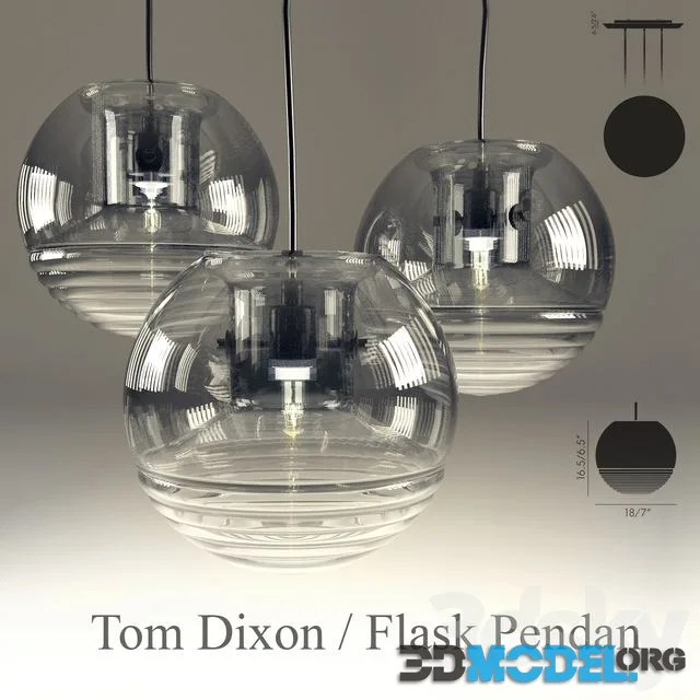 3D Model – Flask Pendant lamp by Tom Dixon