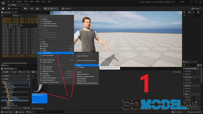 Unreal Engine asset – Groom Export