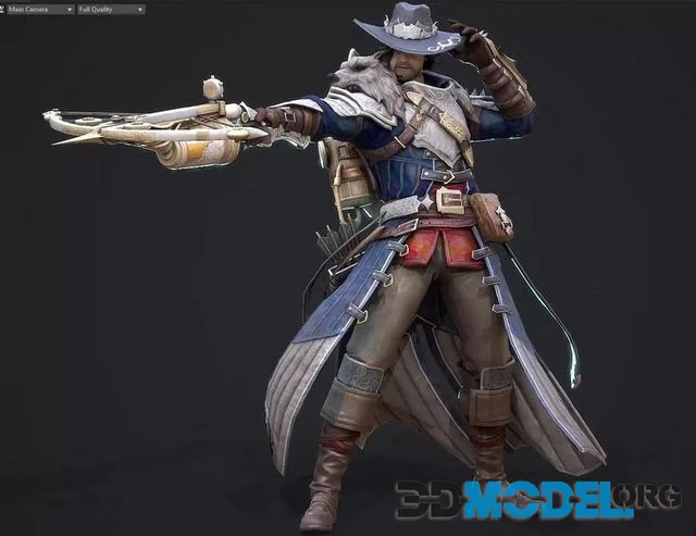 3D Model – Hunter Low-poly 1 (PBR)