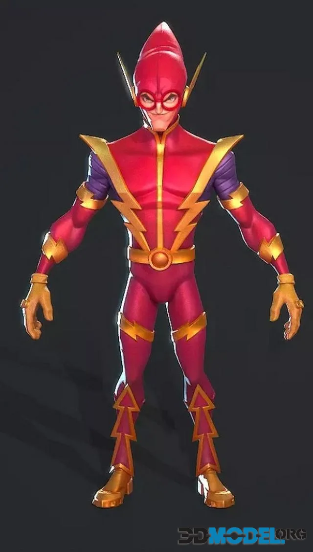 3D Model – Johnny Quick Low-poly (PBR)