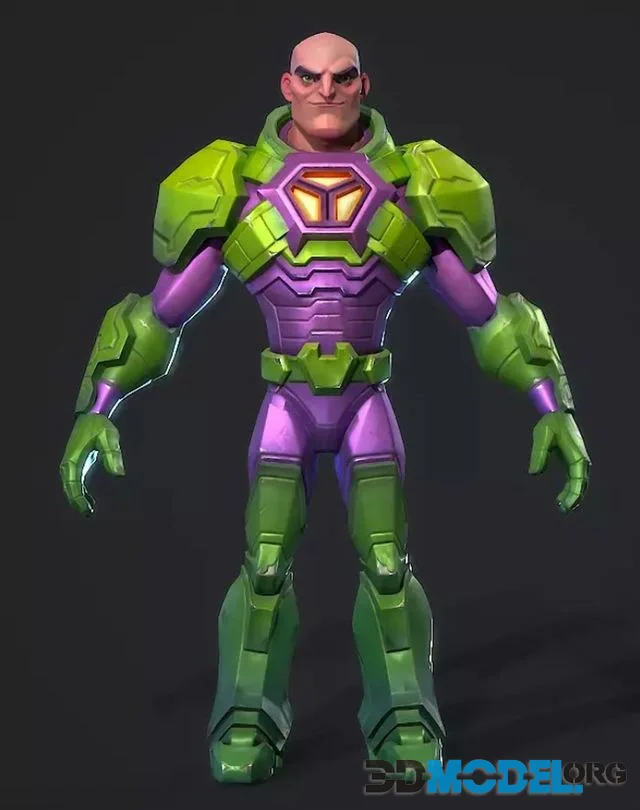 3D Model – Lex Luthor Low-poly (PBR)