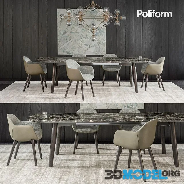 3D Model – Mad Dining set_01
