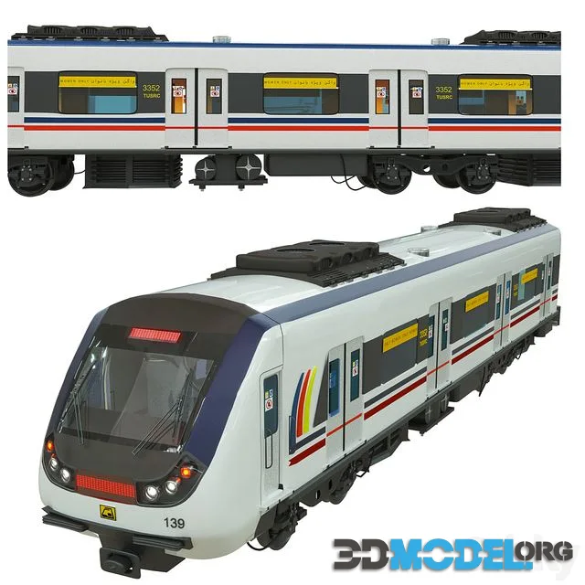 3D Model – metro train