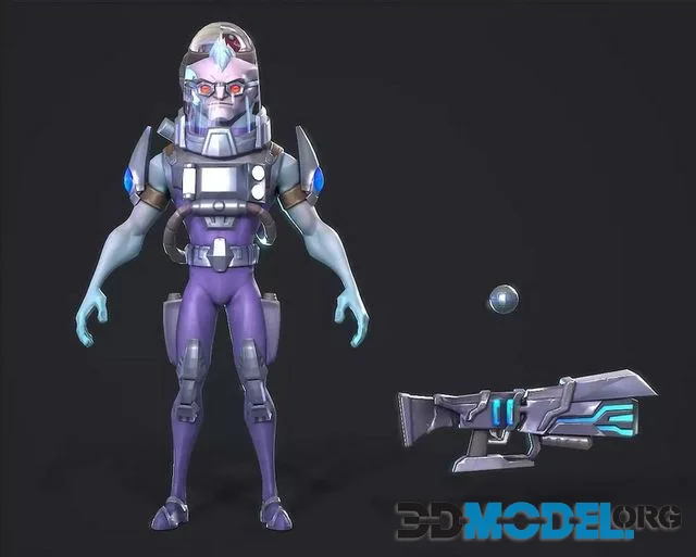 3D Model – Mr Freeze Low-poly (PBR)