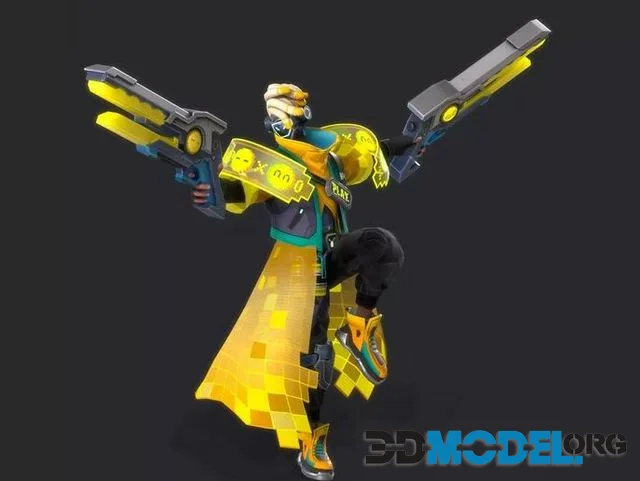 3D Model – Number one player in Cyberpunk Low-poly (PBR)