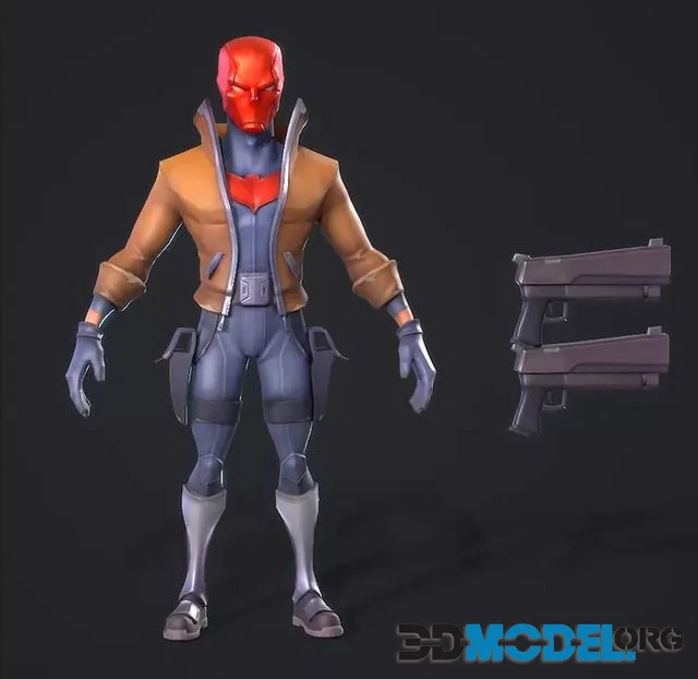 3D Model – Red Hood Low-poly (PBR)