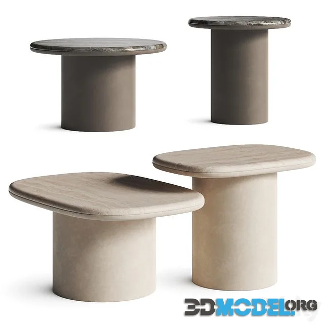 3D Model – Secolo Gemini Coffee Tables modern set