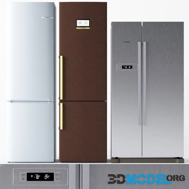 3D Model – Set of refrigerators BOSCH 2