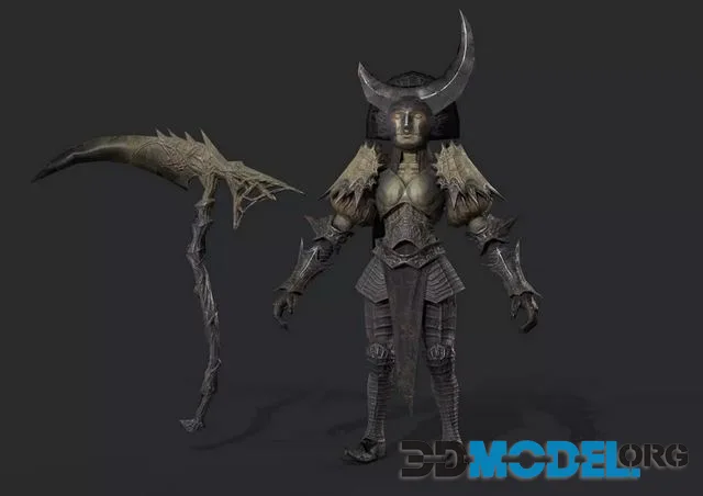 3D Model – Sickle Monster Low-poly (PBR)