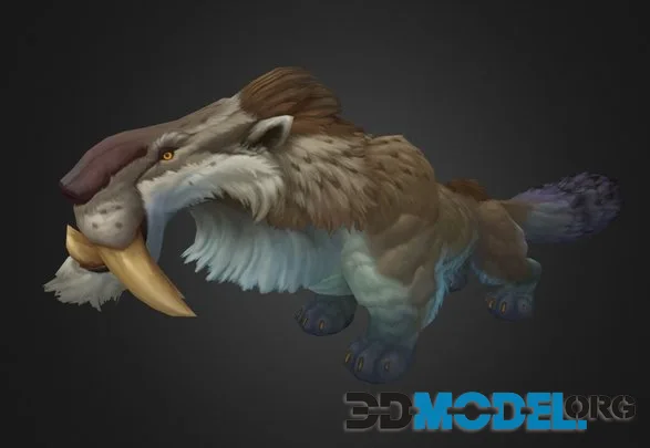 3D Model – Toothed Tiger (PBR)