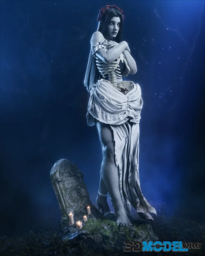 3D Model – CA 3D Studios - Undead Bride – Printable