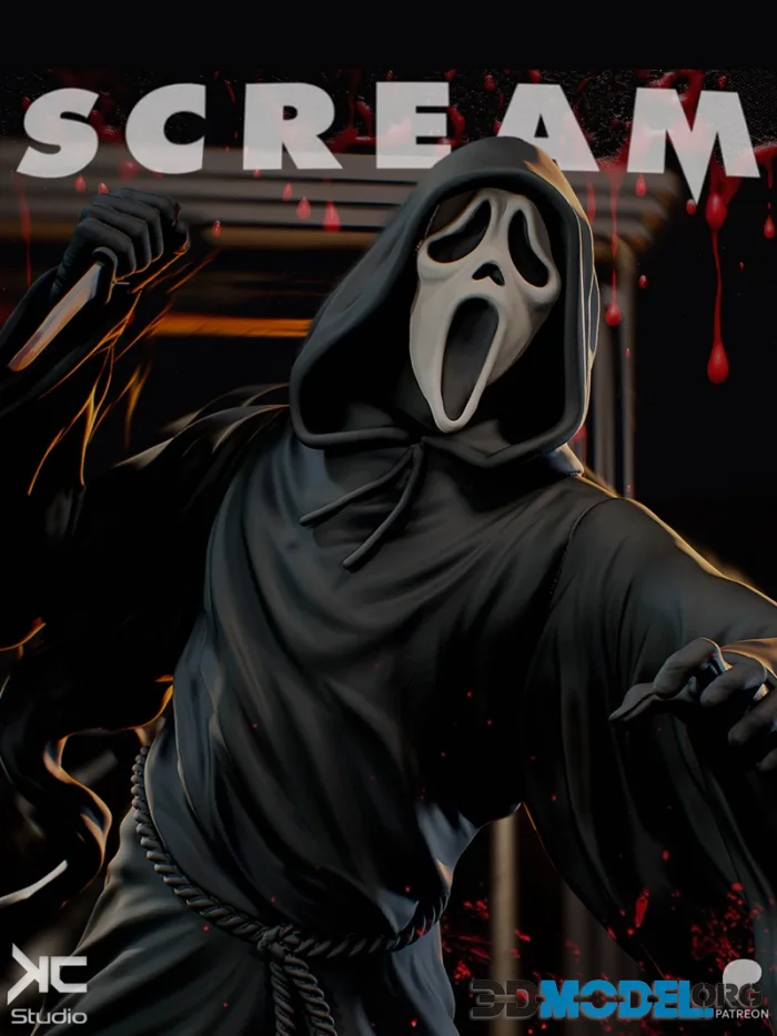 3D Model – KC Studio - Ghostface – Printable