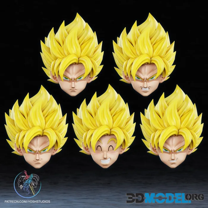 3D Model – Goku SSJ Helmet – Printable