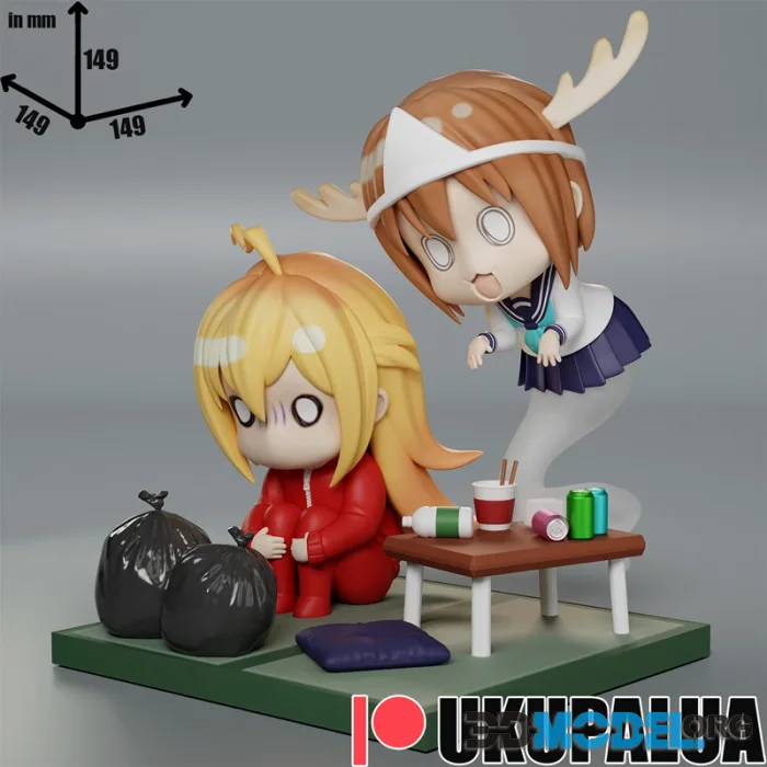3D Model – Ukupalua - Shikanoko - Ghost – Printable