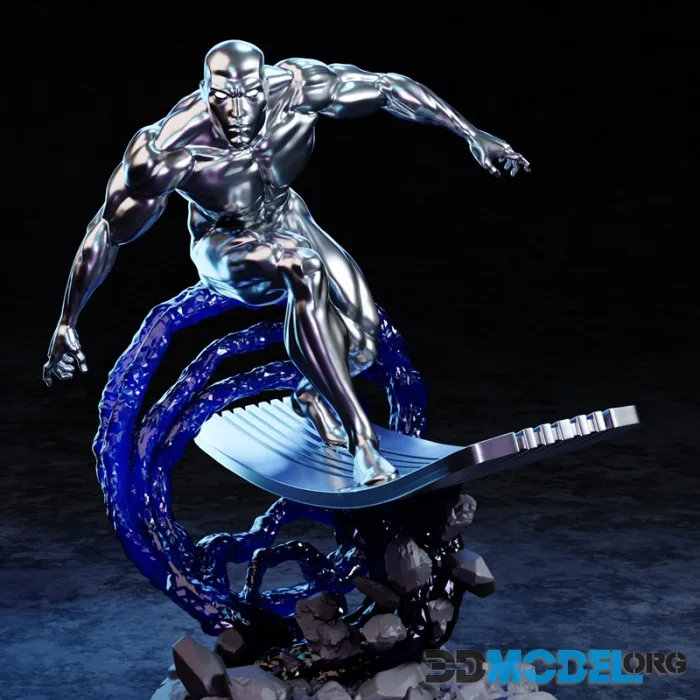 3D Model – BrunoArt3D - Silver Surfer – Printable