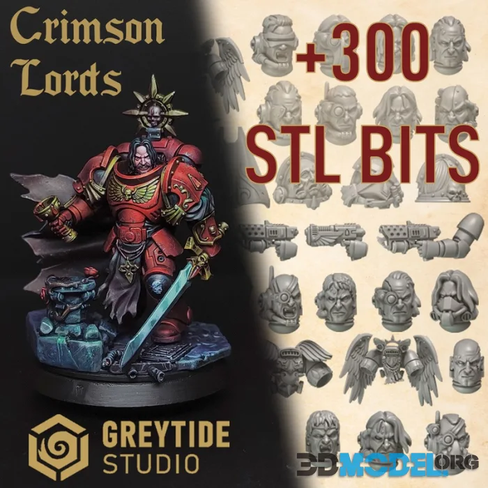3D Model – GreyTide Studio - Crimson Lords Pack – Printable