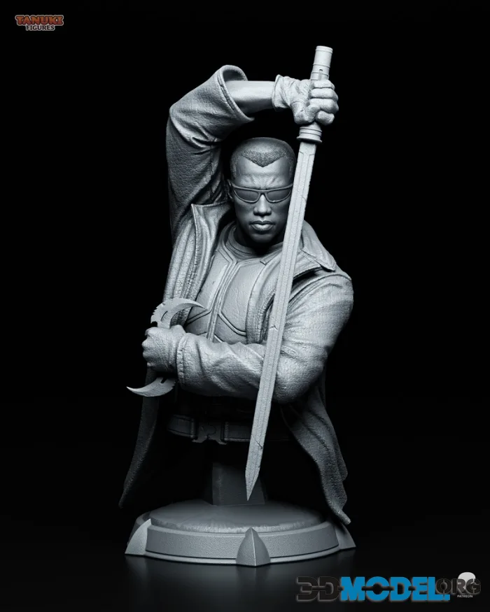 3D Model – Tanuki Figures - Blade Bust – Printable