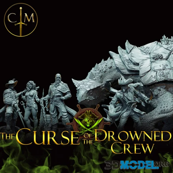 3D Model – Claymore Miniatures - The Curse of the Drowned Crew – Printable