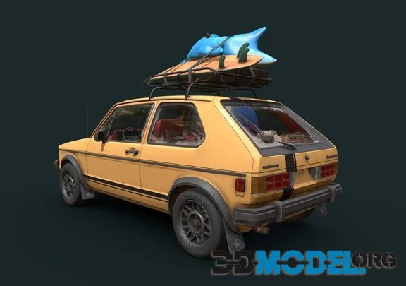 3D Model – 1984 VW Mk1 Rabbit Gti (PBR)