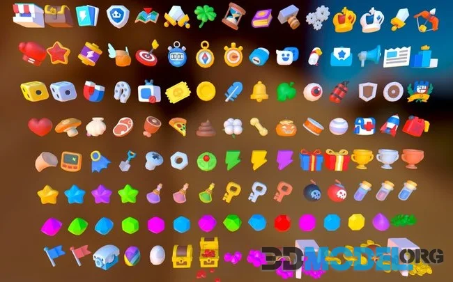 3D Model – 3D Icons - Game Basic1 (PBR)