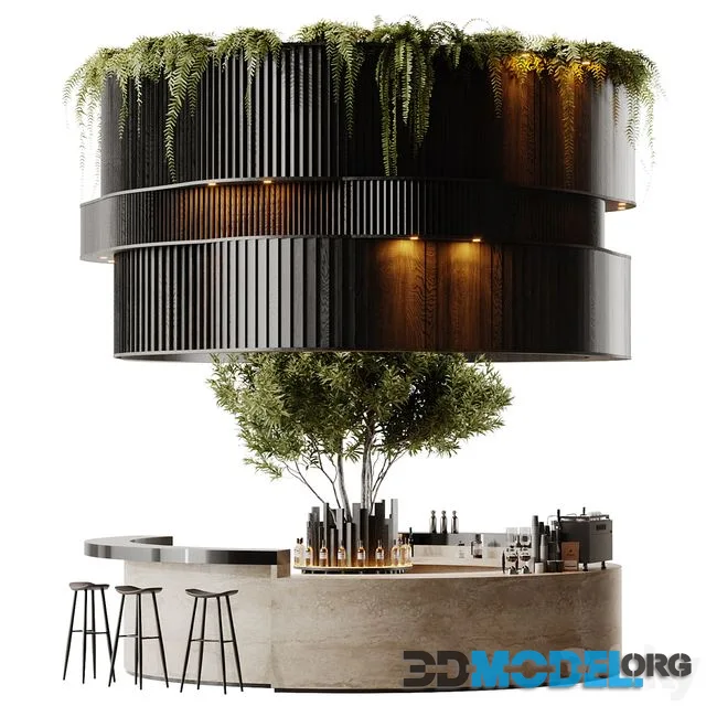 3D Model – Bar 5 with tree
