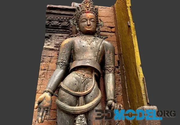 3D Model – Devi Statue W3 LOD Nepal Heritage (PBR)