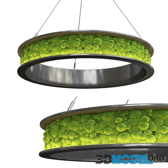 3D Model – Freund Nova Ring Moss Pendant Light