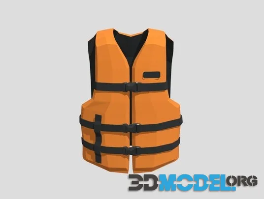 3D Model – Life Vest Life Jacket (Low Poly) (PBR)