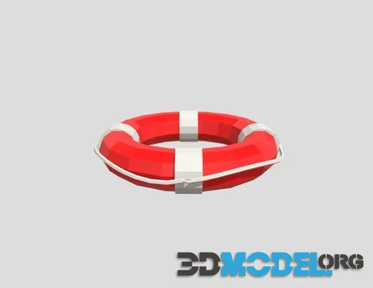 3D Model – Lifebuoy (Low Poly) (PBR)